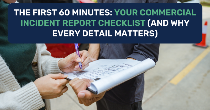 The First 60 Minutes: Your Commercial Incident Report Checklist (And ...
